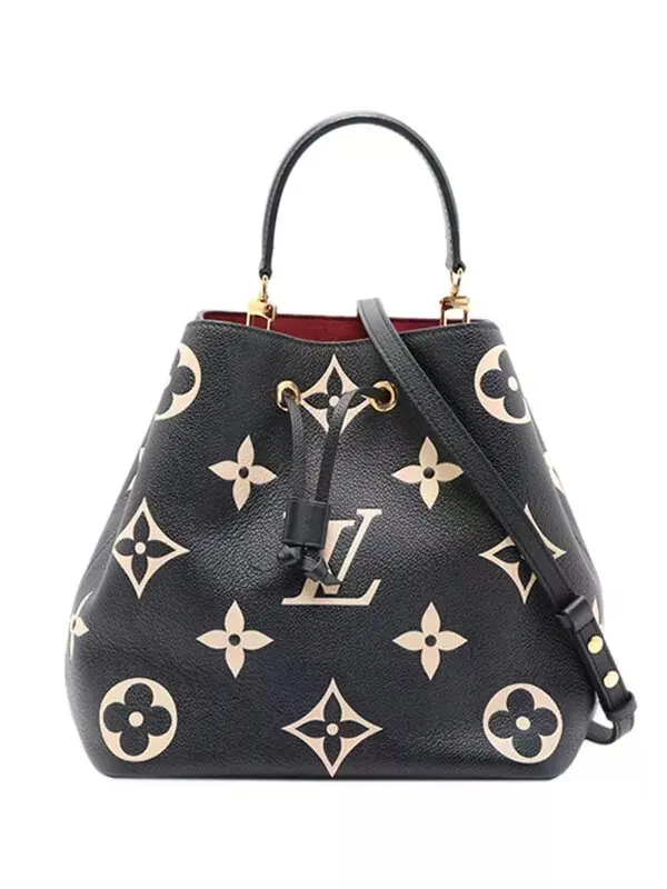 LOUIS VUITTON 2021 Monogram Giant Bicolor Empreinte Neonoe Mm Bucket Bag