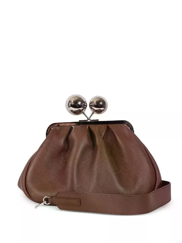 Max Mara Medium Wkacaro Pasticcino Leather Clutch Bag