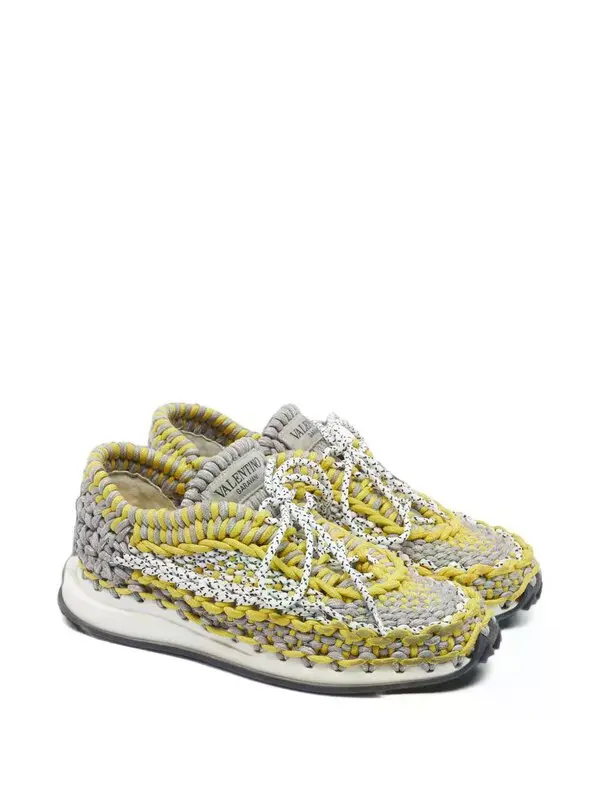 Valentino Garavani Woven-design Low-top Sneakers
