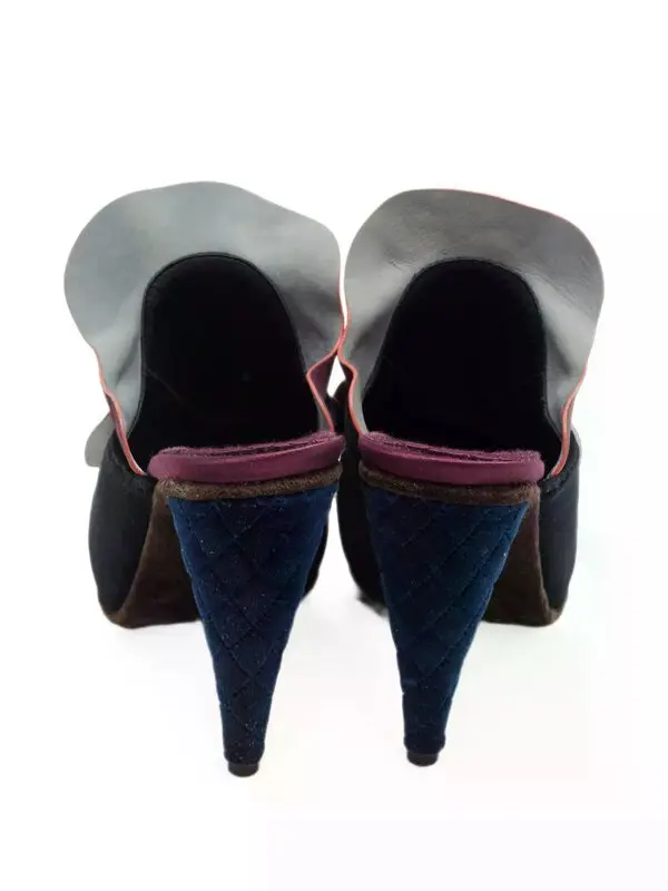 Fendi Wave Ruffled Mules
