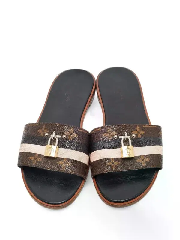 LOUIS VUITTON Lock It Padlock Sandals