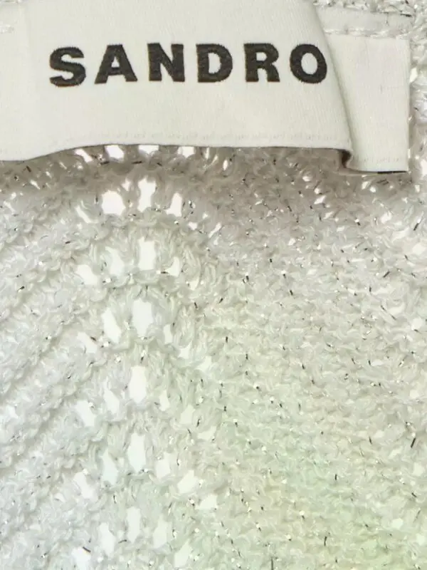 Sandro Crochet Wave-pattern Tank Top