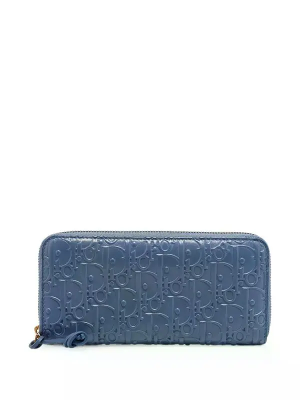 Dior 2019 Oblique Embossed Continental Wallet