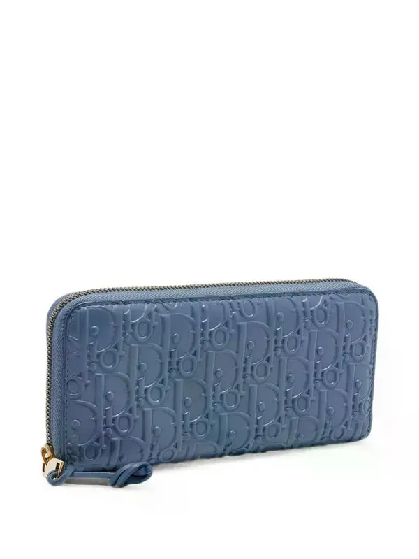 Dior 2019 Oblique Embossed Continental Wallet