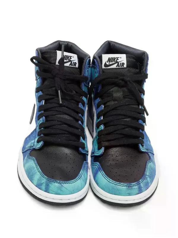 JORDAN Air 1 Retro Tie Dye Lace-up Sneakers - Blue