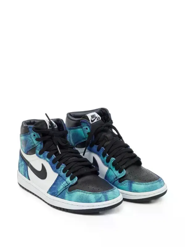JORDAN Air 1 Retro Tie Dye Lace-up Sneakers - Blue