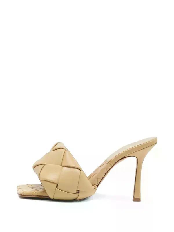 Bottega Veneta Lido Woven Heeled Sandals