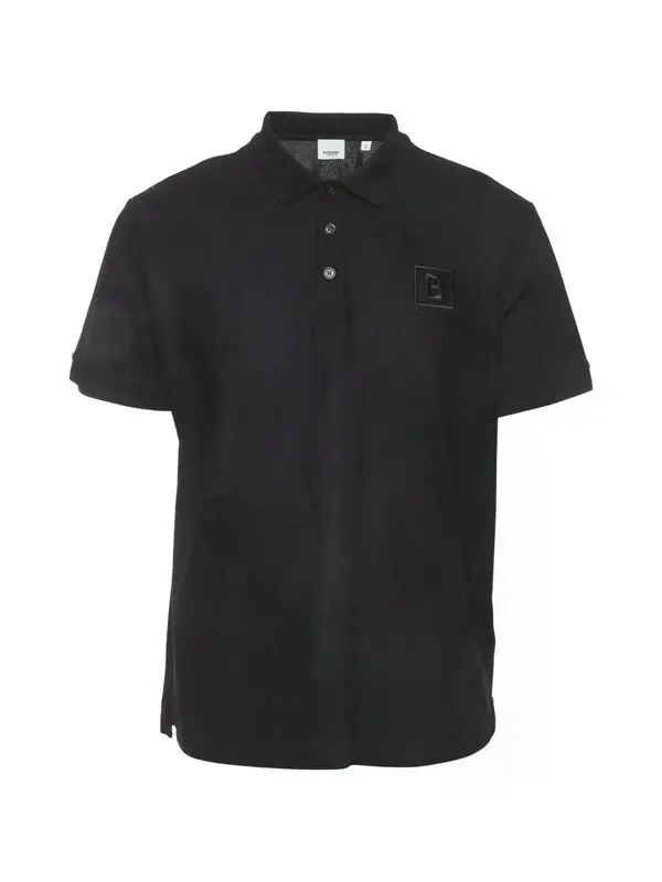 Burberry Logo-embroidered Polo Shirt - Black