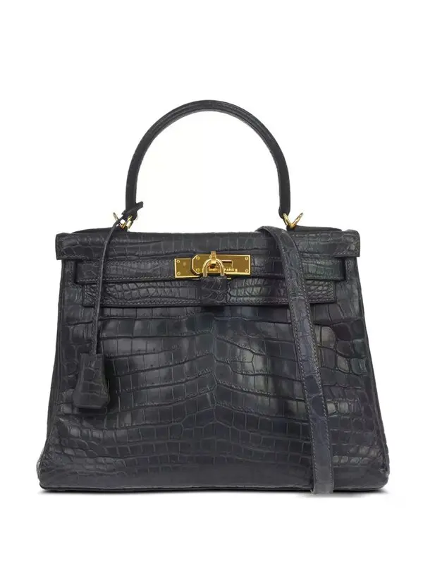 Hermès 2001 28 Kelly Retourne Tot Bag - Blue