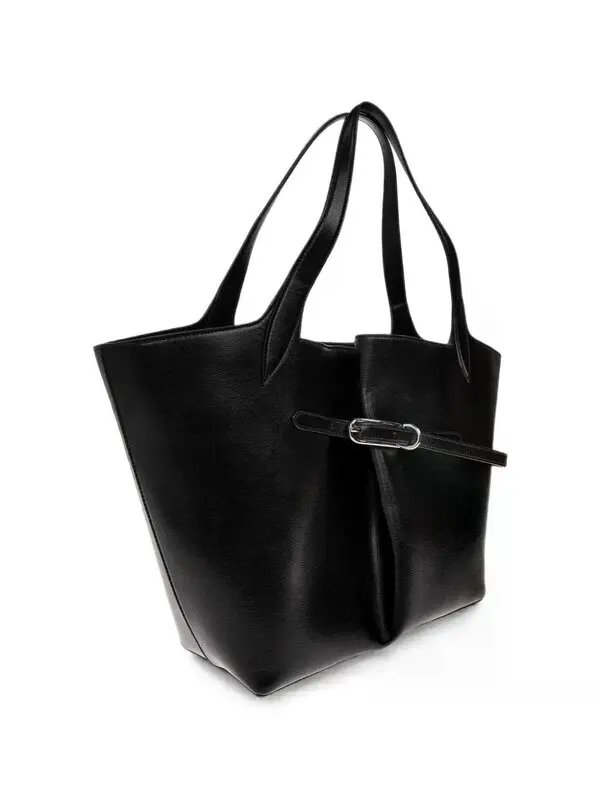 LIFFNER Buckle-detail Leather Tote Bag - Black