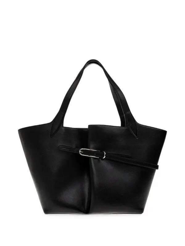 LIFFNER Buckle-detail Leather Tote Bag - Black