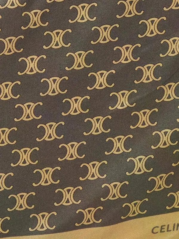 Celine Triomphe-print Square Scarf