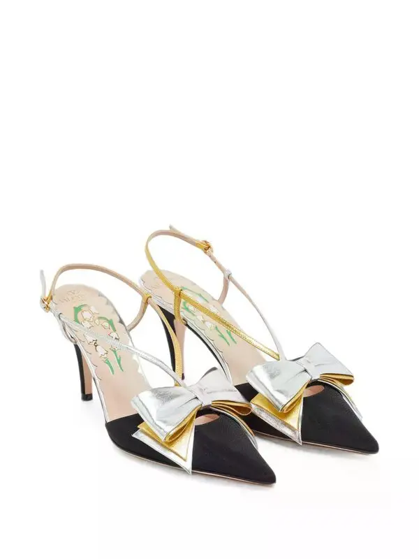 Valentino Garavani Bowow Bow-detail Slingback Pumps