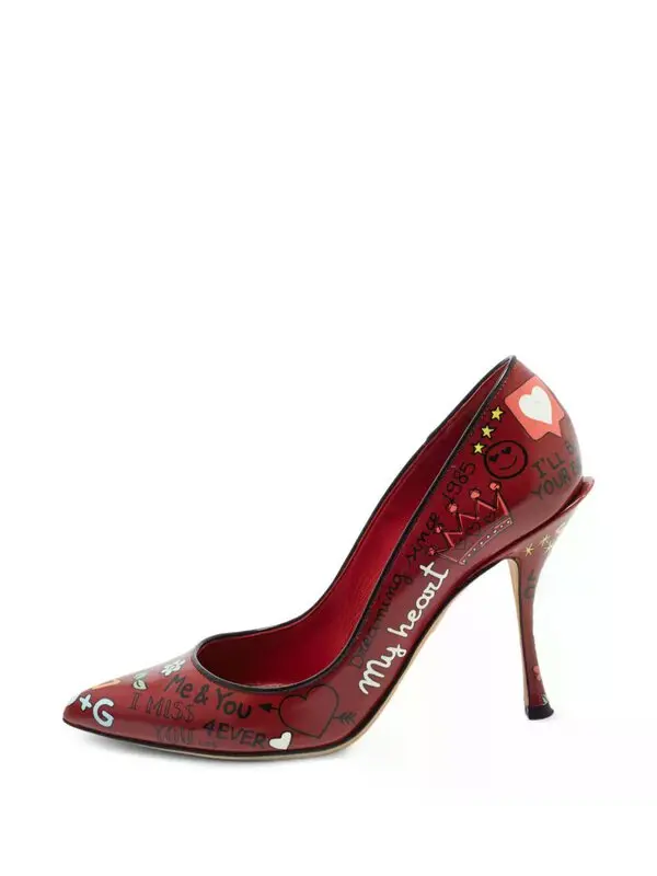 Dolce & Gabbana Graffiti-print Heeled Pumps