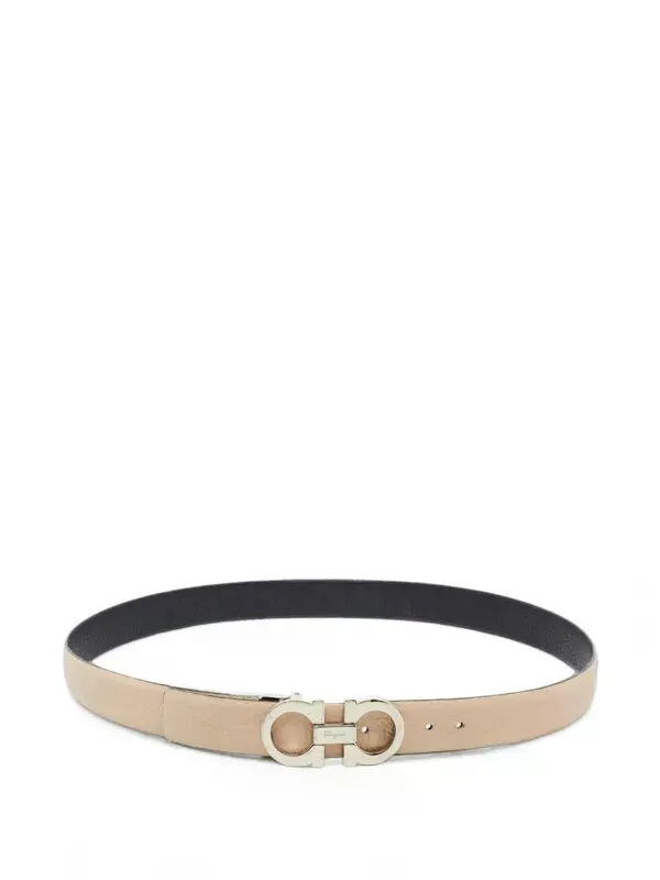 FERRAGAMO Gancini Reversible Belt - Neutrals