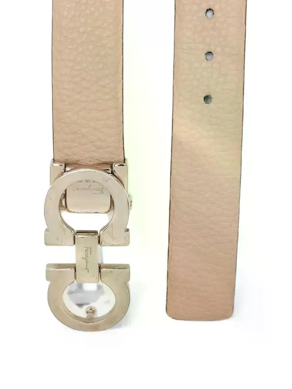 FERRAGAMO Gancini Reversible Belt - Neutrals
