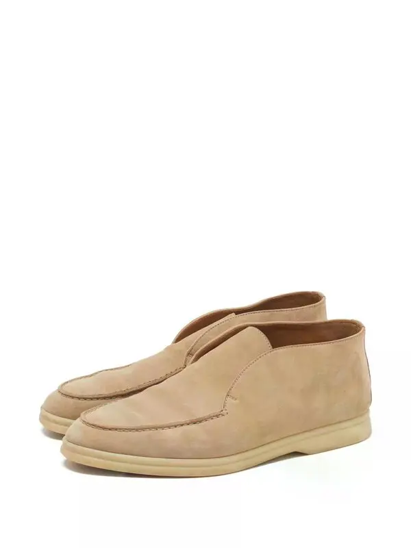 Loro Piana Open Walk Ankle Desert Boots - Neutrals