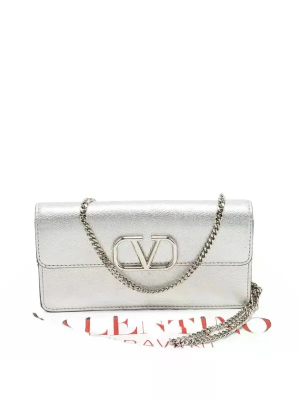 Valentino Garavani Vlogo Leather Chain Wallet