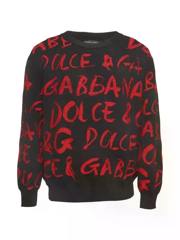 Dolce & Gabbana Jacquard-knit Monogram Sweater