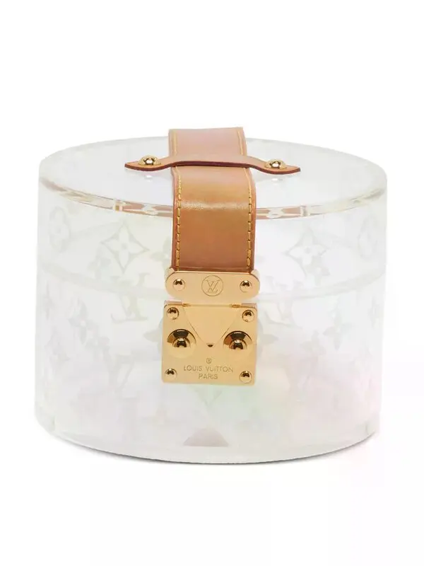 LOUIS VUITTON 2019 Box Scott Monogram Clutch Bag - White