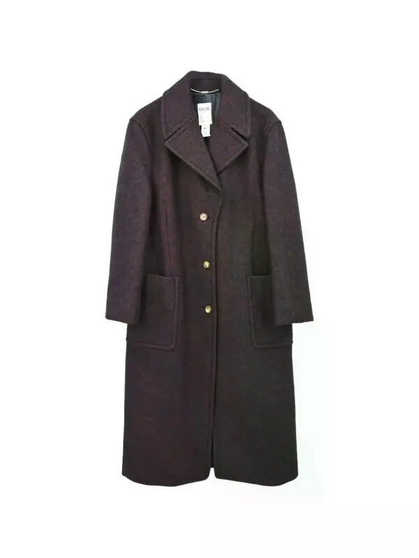 Celine Button-up Patch-pocket Coat