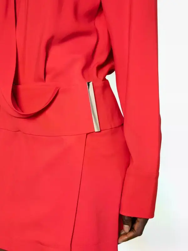 Sportmax Etere Wrap-style Long-sleeve Mini Dress