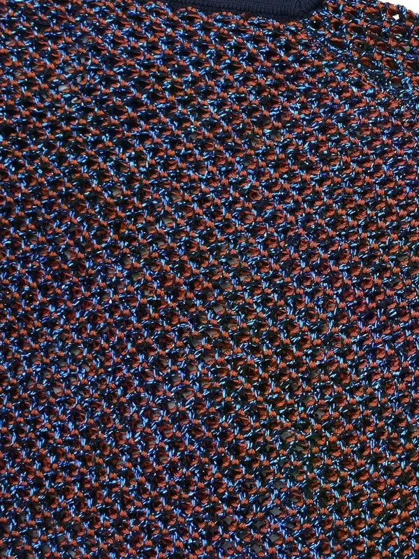 Prada 2018 Logo-intarsia Open-knit Top