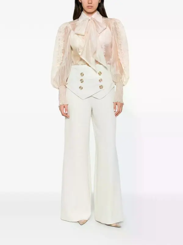 BABYLONE PARIS Double-breasted Wide-leg Trousers