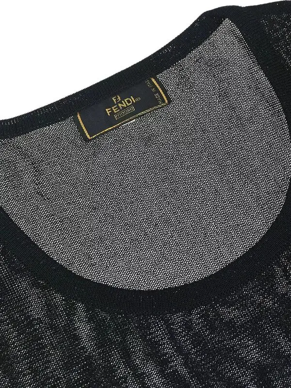 Fendi Logo-intarsia Knit T-shirt