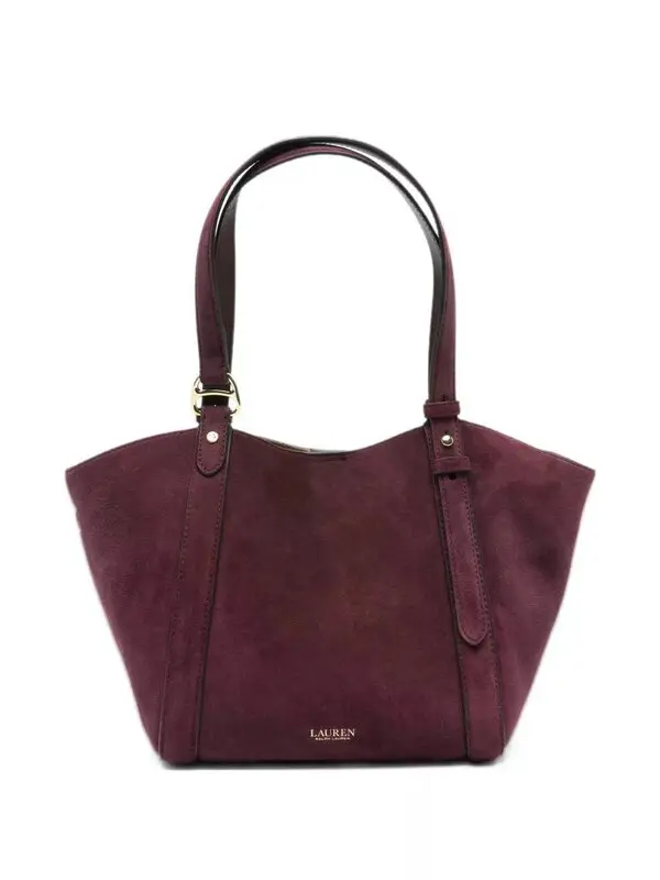 Ralph Lauren Tasha Suede Tote Bag - Red