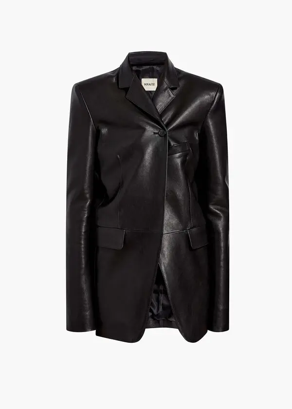 Khaite Sarmine Jacket In Leather - Black