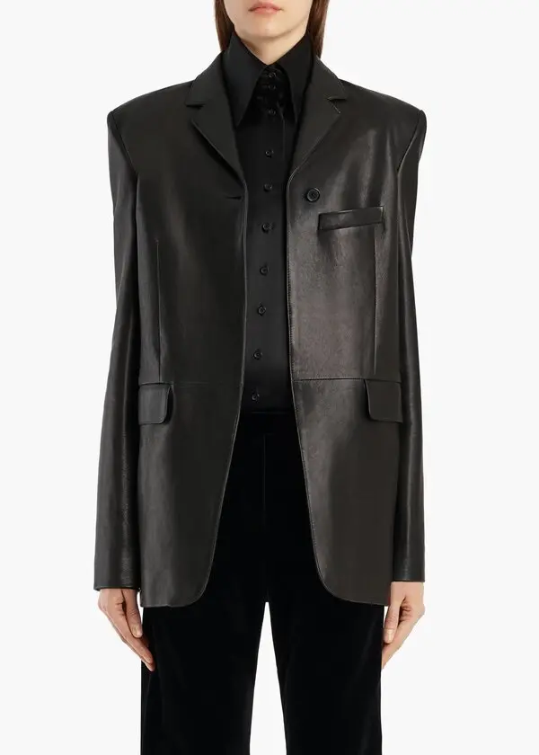Khaite Sarmine Jacket In Leather