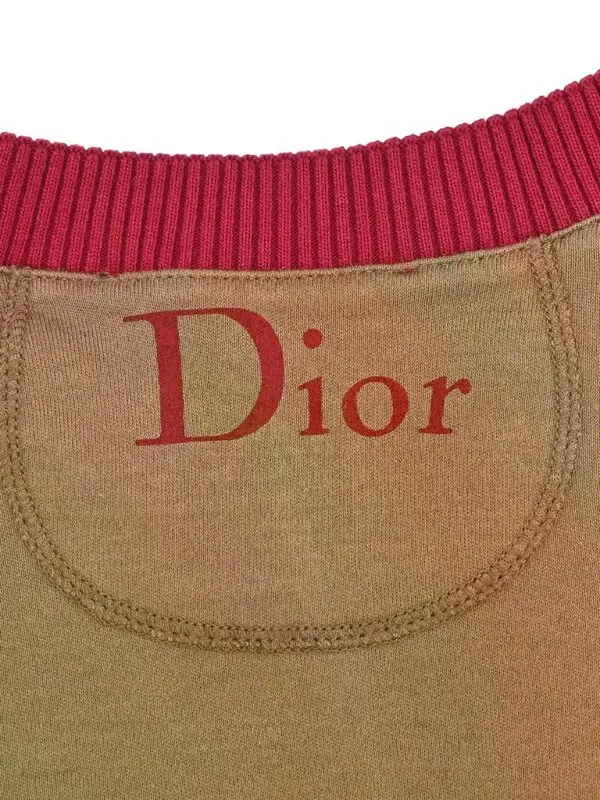 Dior 2004 Number-patch Short-sleeved V-neck T-shirt