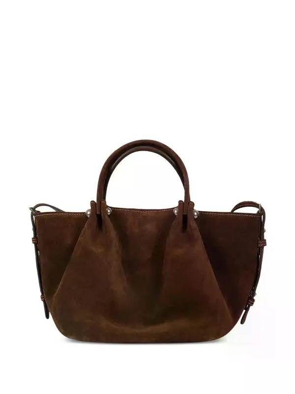 Max Mara Small Wkario Suede Logo-print Tote Bag