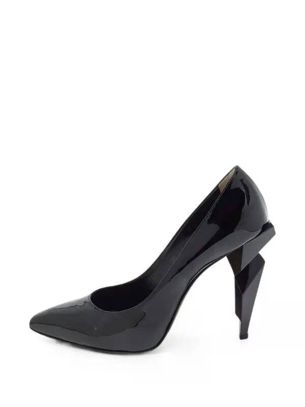 Fendi Sculptural-heel Patent Leather Pumps