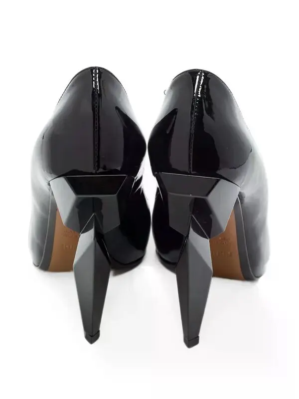 Fendi Sculptural-heel Patent Leather Pumps