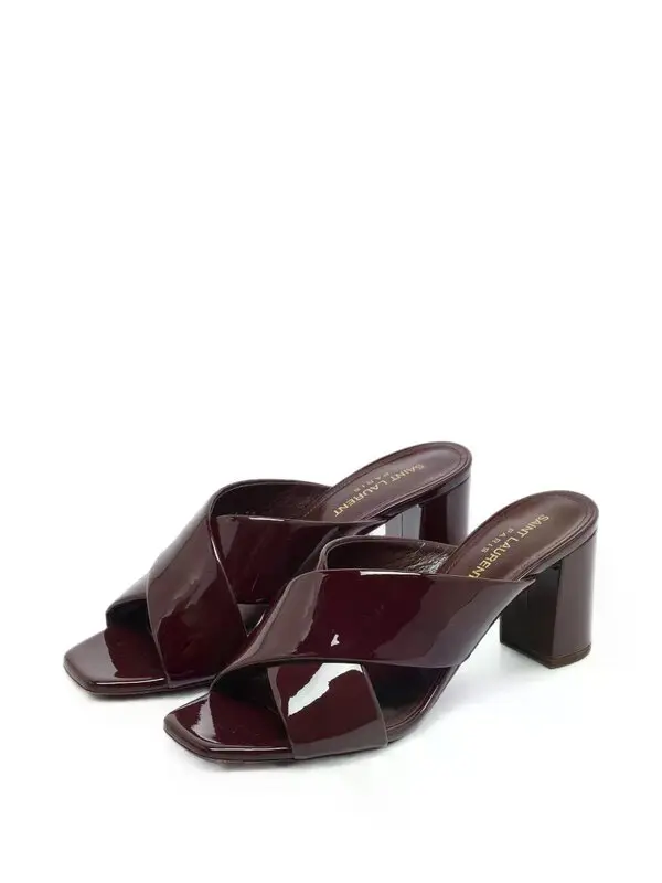 Saint Laurent Loulou Criss-cross Sandals - Red