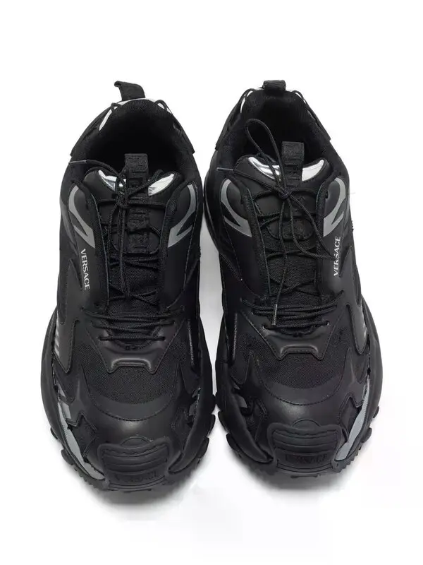 Versace Trigreca Lace-up Sneakers - Black