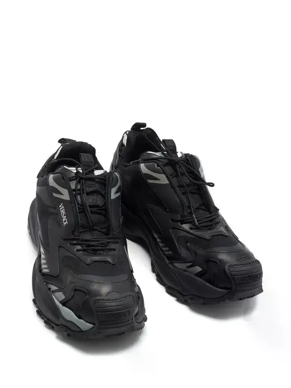 Versace Trigreca Lace-up Sneakers - Black