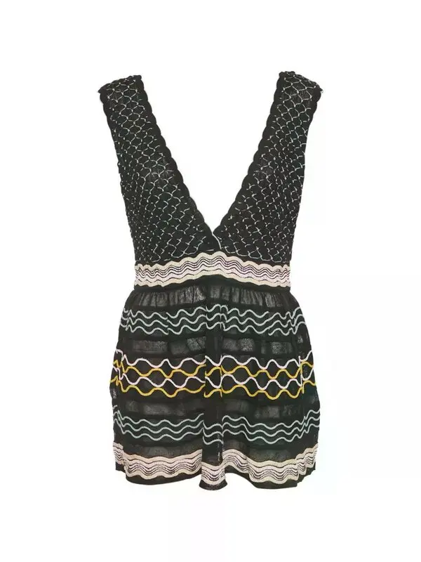 Missoni Patterned-knit Flared Top - Black