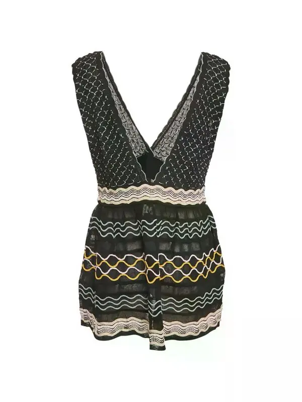 Missoni Patterned-knit Flared Top - Black