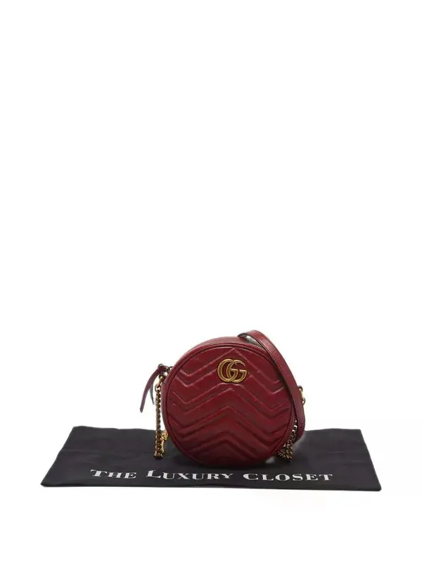 Gucci Mini Gg Marmont Logo-plaque Shoulder Bag
