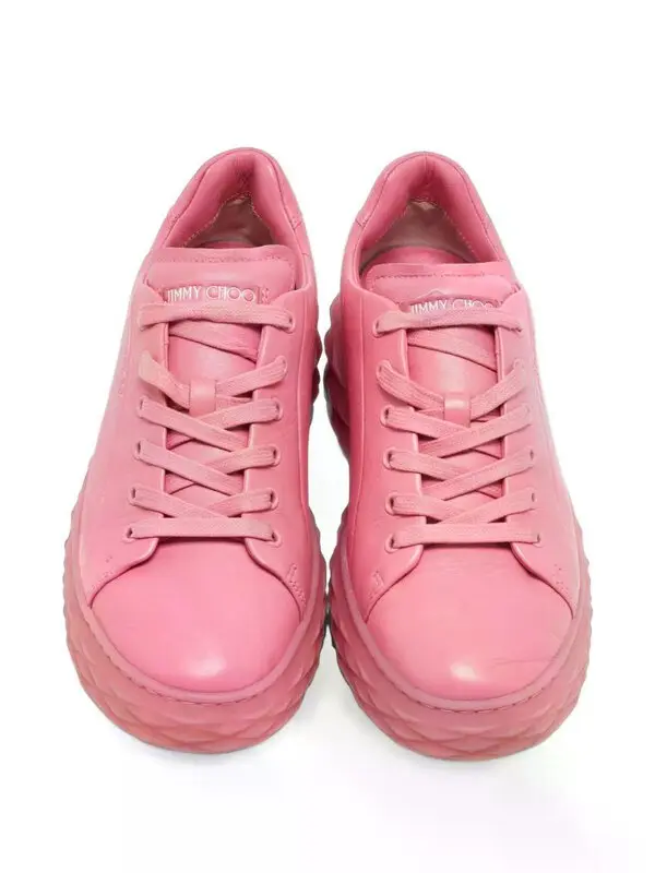JIMMY CHOO Diamond Light Maxi Leather Low-top Sneakers