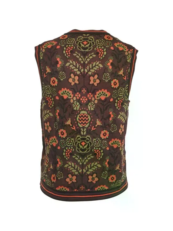 Missoni Floral-pattern Knit Top - Red