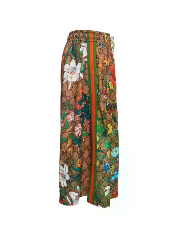 Gucci Gg Supreme Flora Midi Skirt