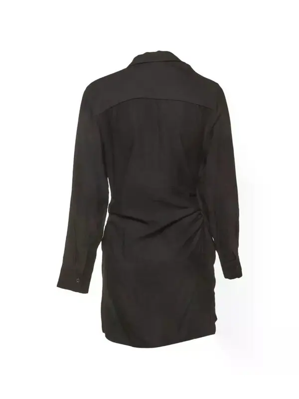 Jacquemus La Robe Bahia Draped Shirt Dress - Black