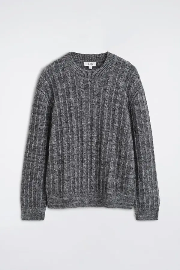 Cos Cable-knit Merino-mohair Sweater