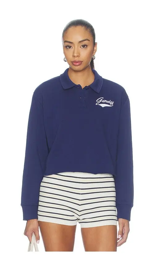 Junk Food Game Day Crop Fleece Polo