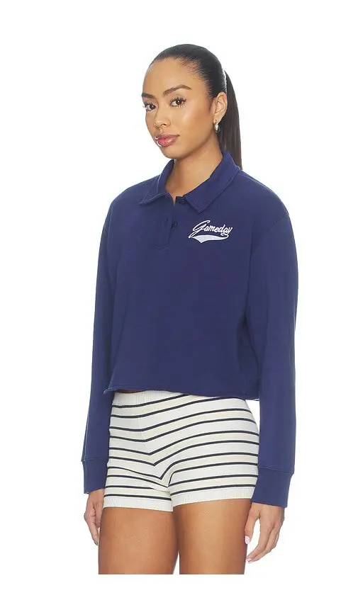 Junk Food Game Day Crop Fleece Polo