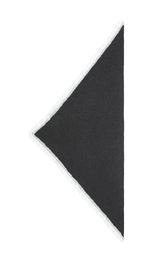 GANNI Wool Lace Triangular Scarf In Grey